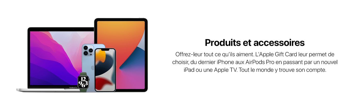 Achetez une carte cadeau Apple en ligne