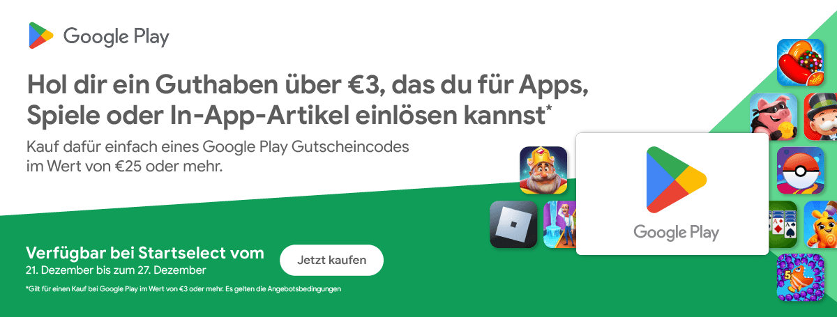 Gutscheine online kaufen bei Startselect | Code sofort geliefert