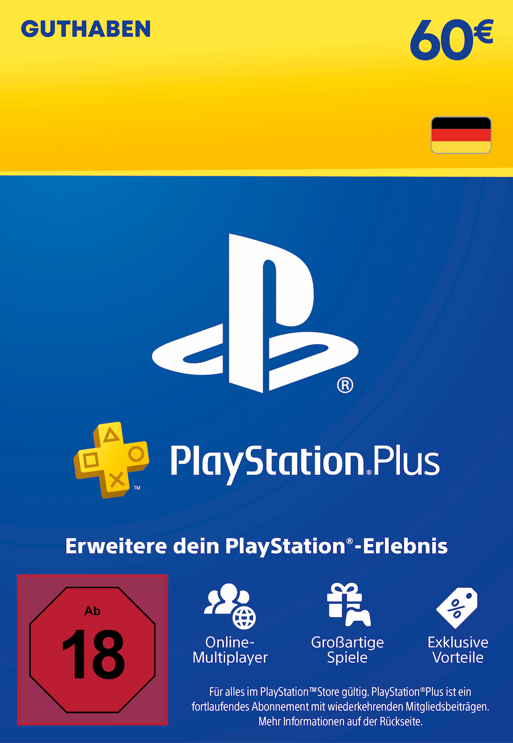 PlayStation Store-Gutschein 60€ - – Startselect.com