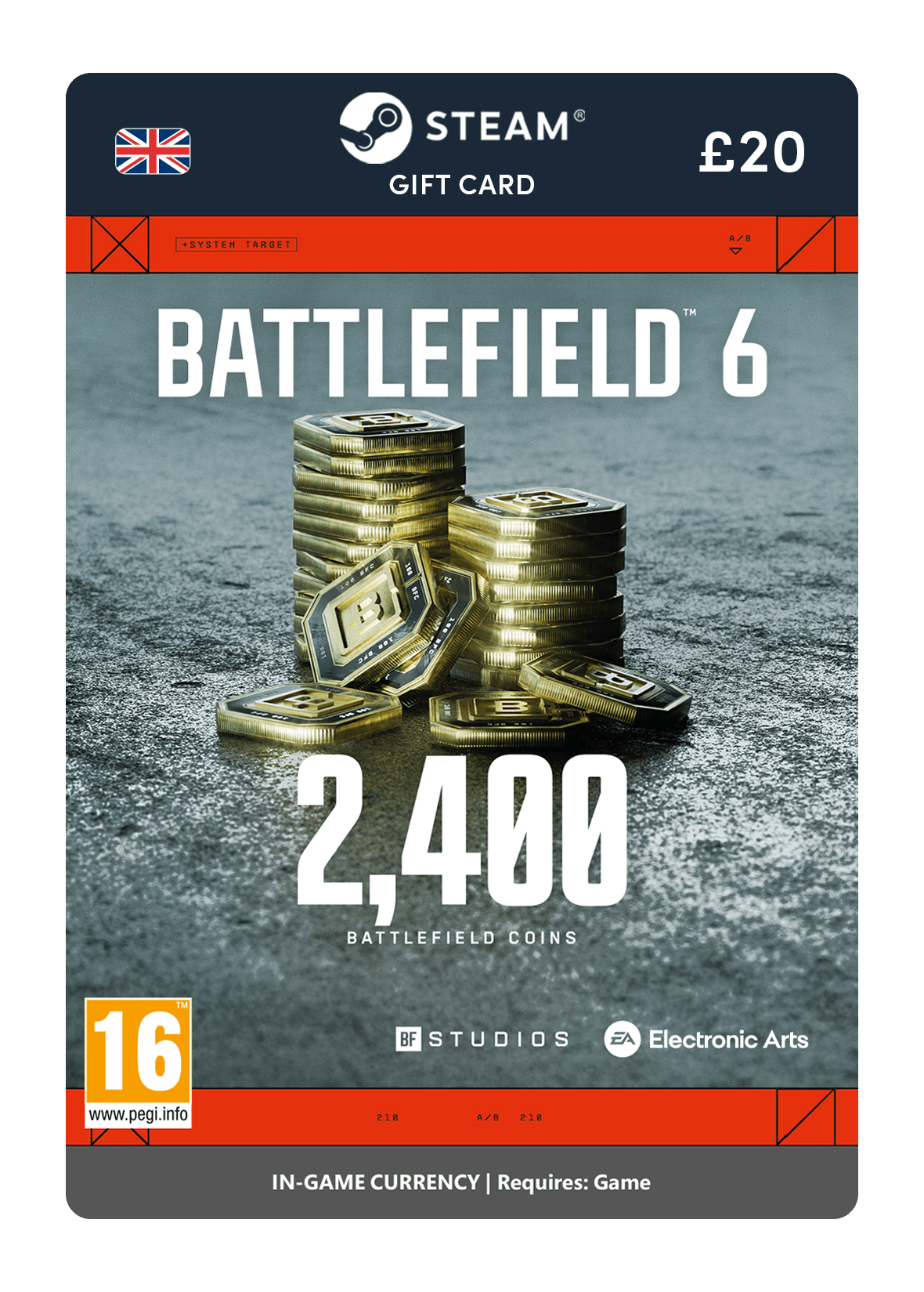 Buy 2,400 Battlefield Coins (Steam Gift Card) | Startselect.com